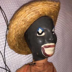 Other | Vintage Marionette String Puppet Black Americana African ...